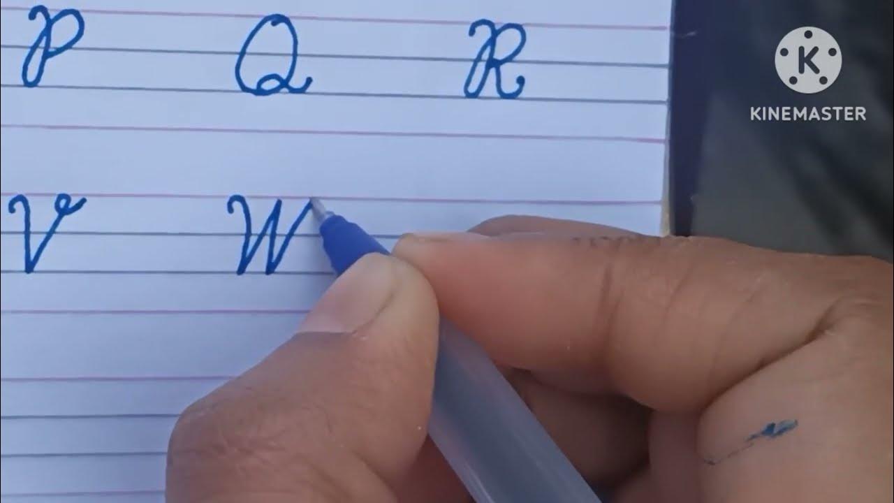 How to write English capital letters|Cursive writing A to Z|Cursive ...