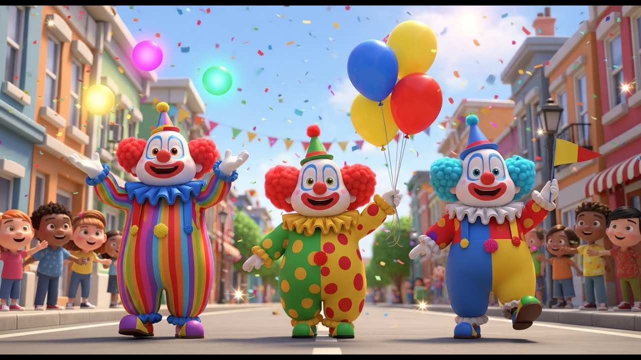 Desfile de Colores con Payasos Divertidos 🤡🌈🎪 | Aprende los Colores ...