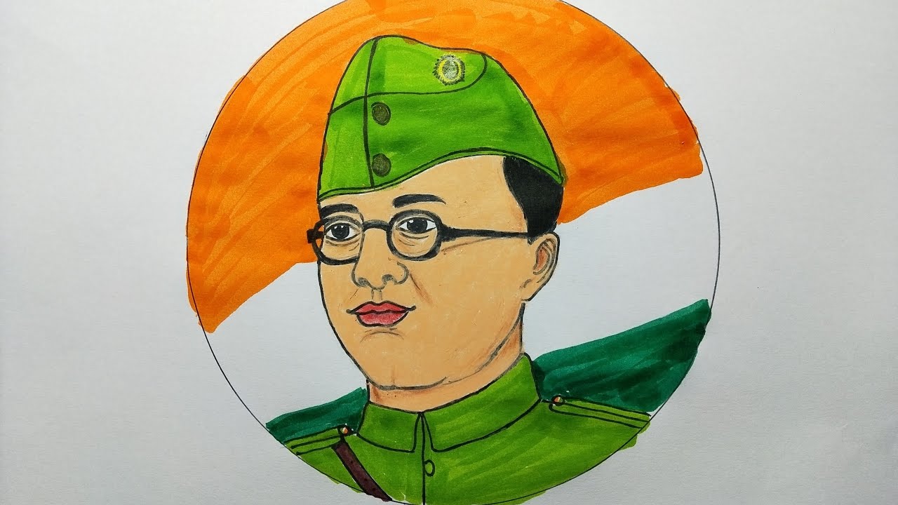 Netaji Subhash Chandra Bose drawing for beginners / Netaji jayanti ...