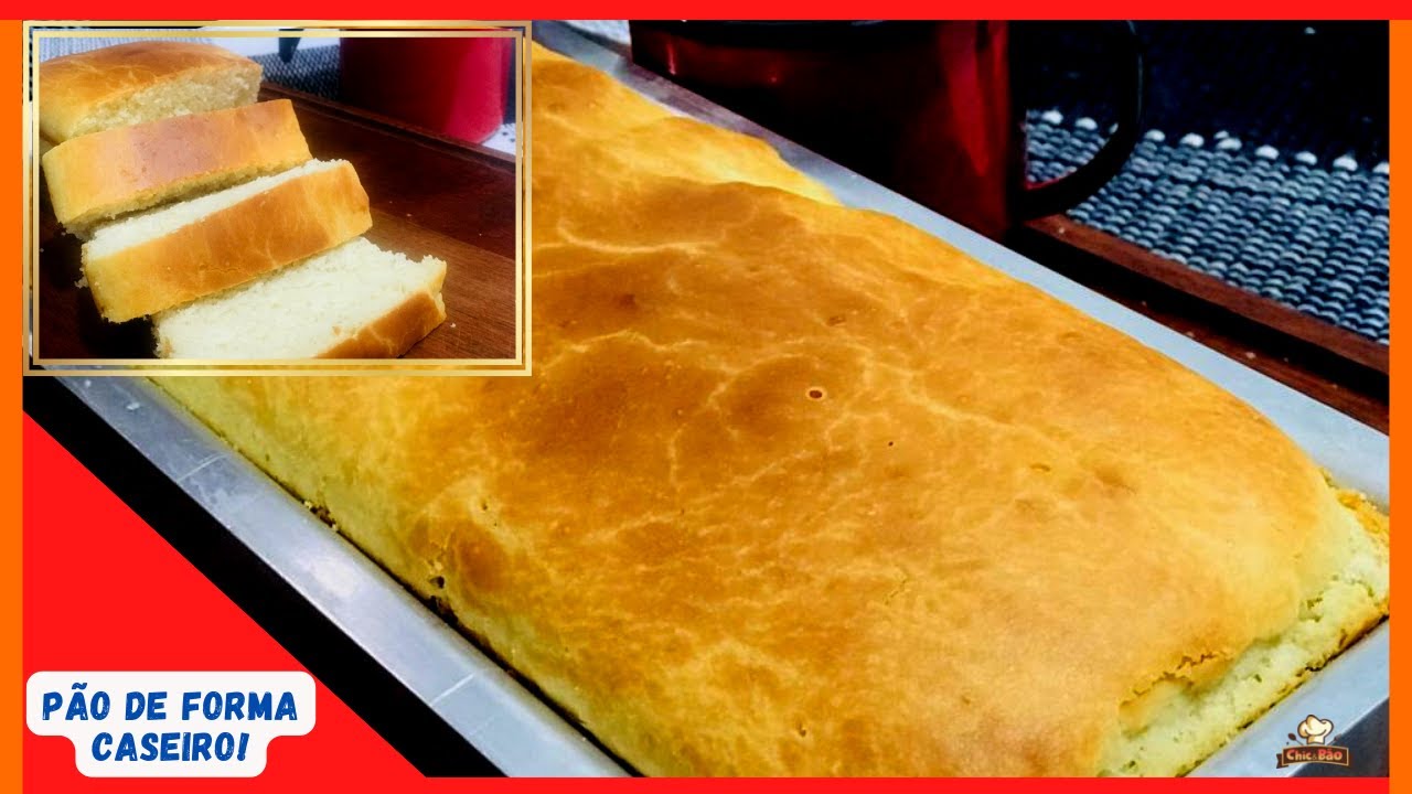 Pão de forma caseiro com poucos ingredientes e muito fácil de fazer ...