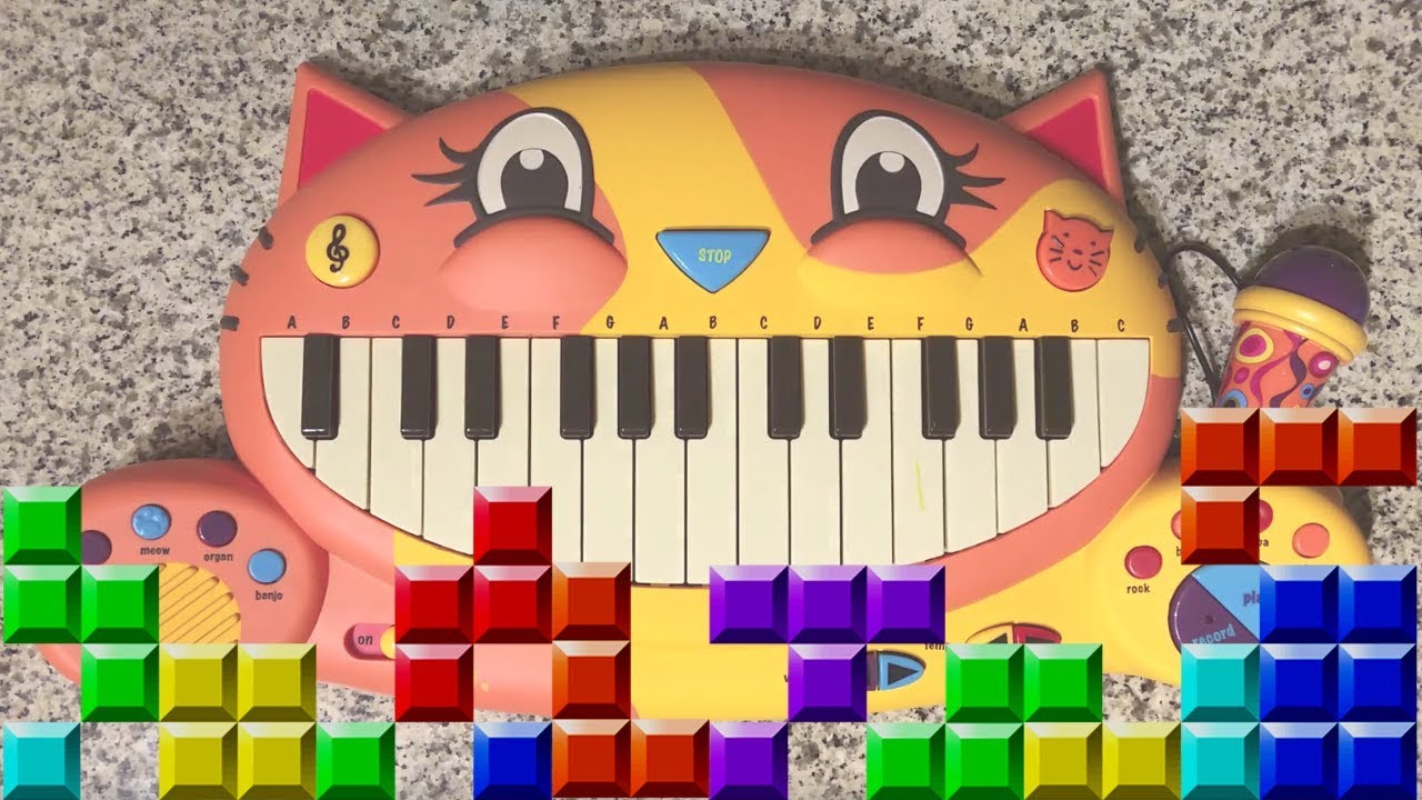'Tetris Theme' but it's played on a cat piano - YouTube