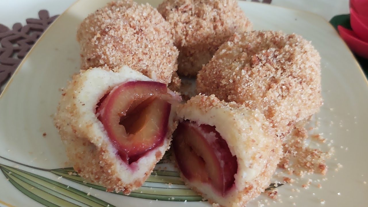 KNEDLE(GOMBOCE) SA ŠLJIVAMA,STARINSKI RECEPT, VEGAN,POSNO~Dumplings ...