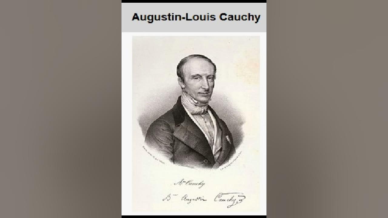 Augustin Louis Cauchy - YouTube
