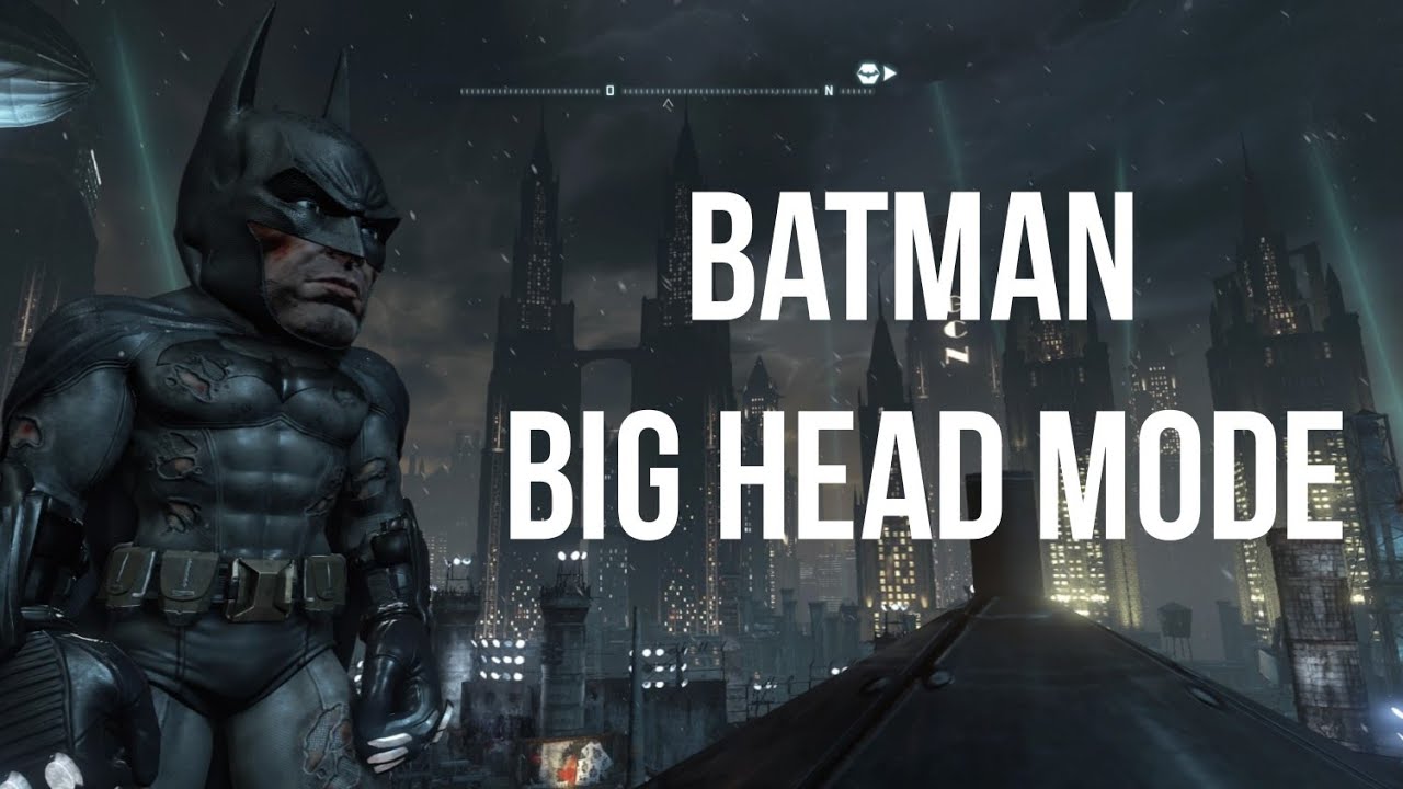 Batman Big Head Mode Gameplay - Batman Arkhan City (Game Cheat) - YouTube