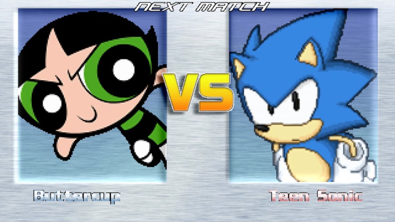 M.U.G.E.N BATTLES | Buttercup vs Teen Sonic | The Powerpuff Girls vs ...