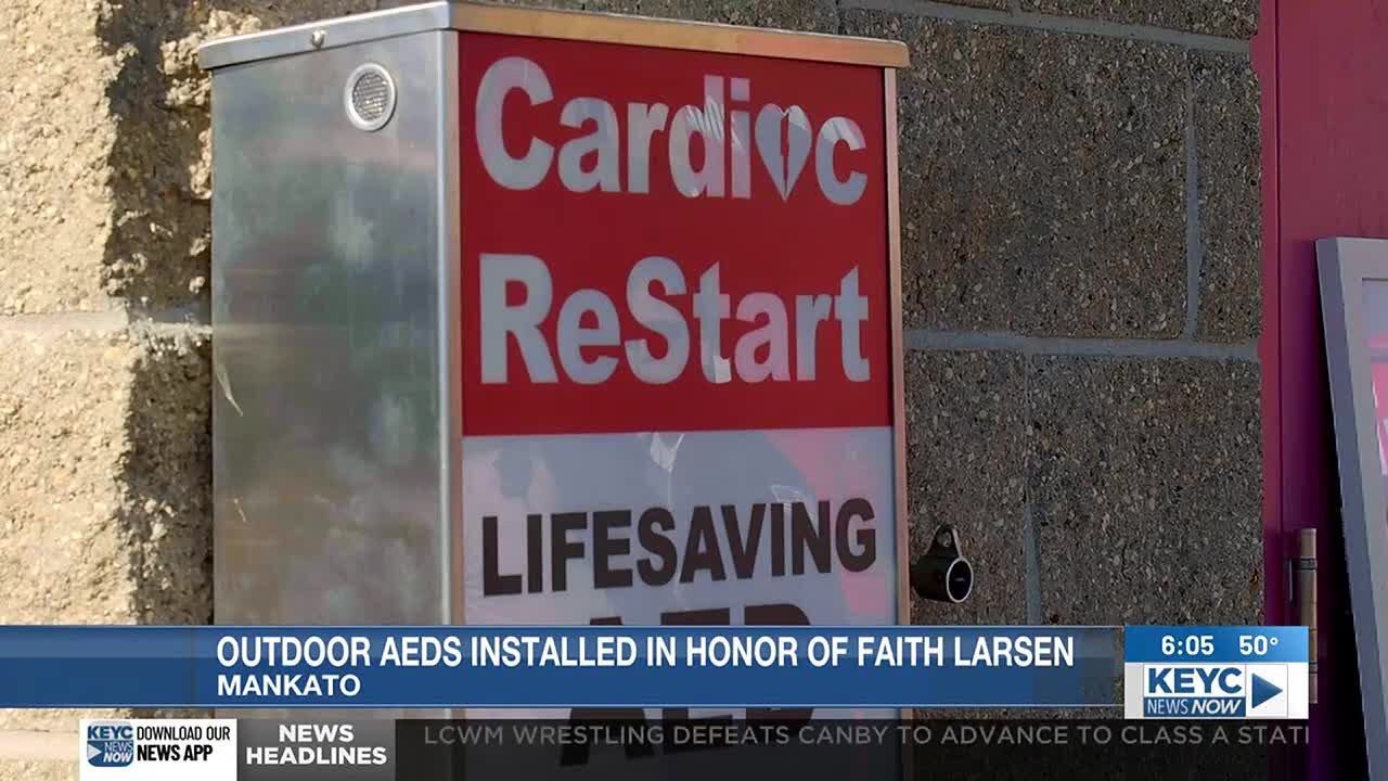 "Never again," Faith Larsen's loved ones install outdoor AED cabinets ...