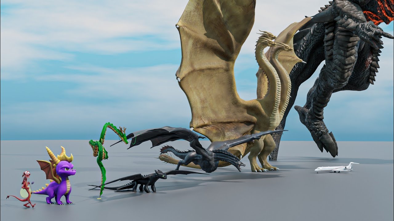 Epic Movie Dragon Size Comparison: From Tiny Musha to Colossal ...