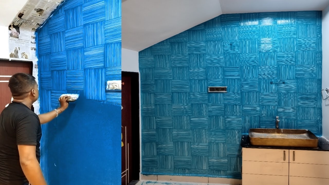 Charpai Texture Design Tana Bana By Asian Paints Royal Play// How To ...