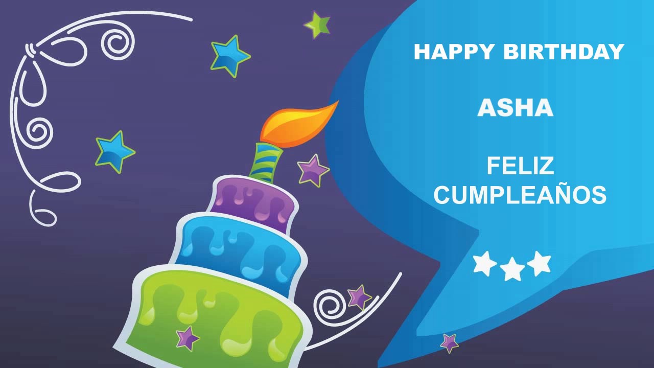 Asha Birthday- Card - Happy Birthday - YouTube