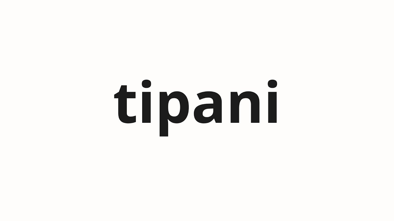 How to pronounce tipani | 티파니 (Tiffany in Korean) - YouTube