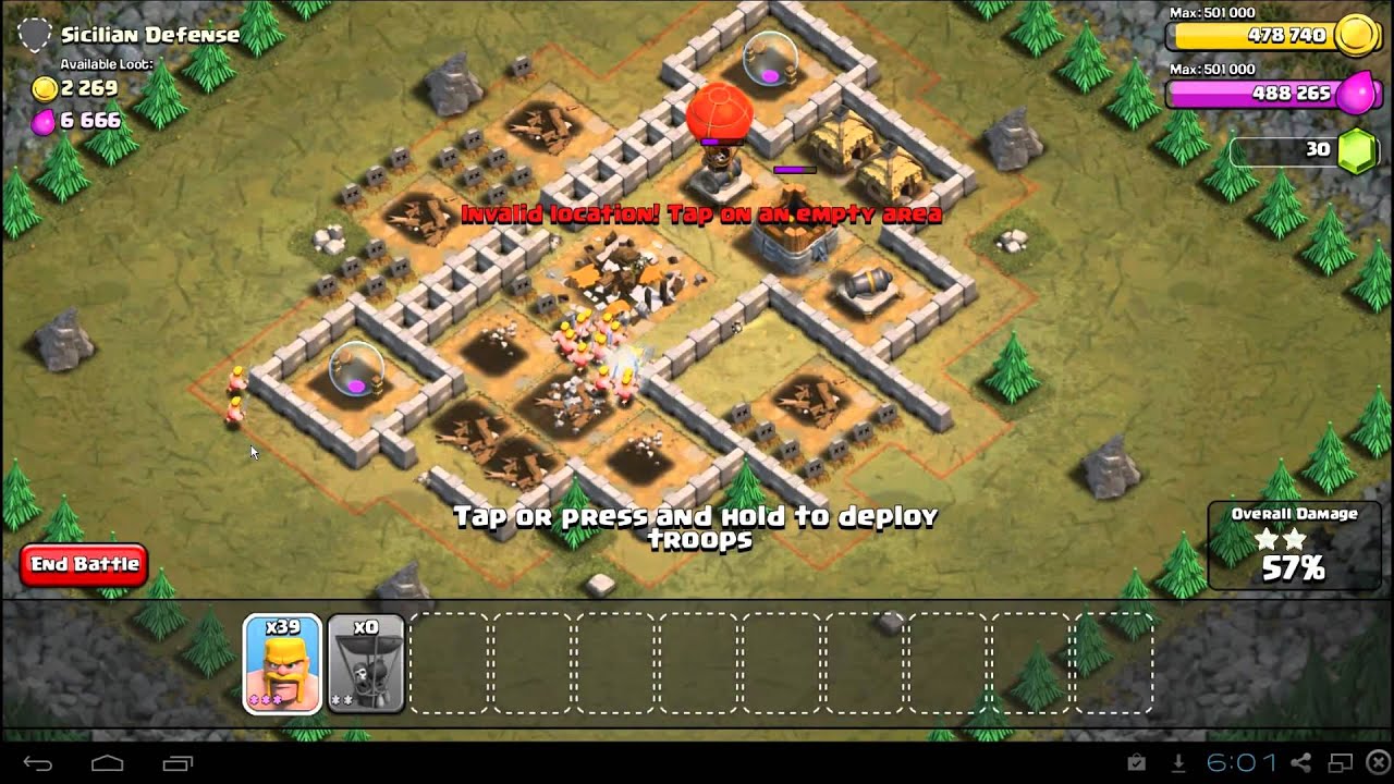 Clash of Clans Sicilian Defense Strategy Guide - Town Hall 5 - 3 Stars ...
