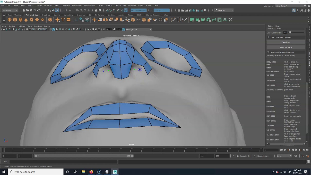 Head Sculpt Front Retopo Tutorial - YouTube