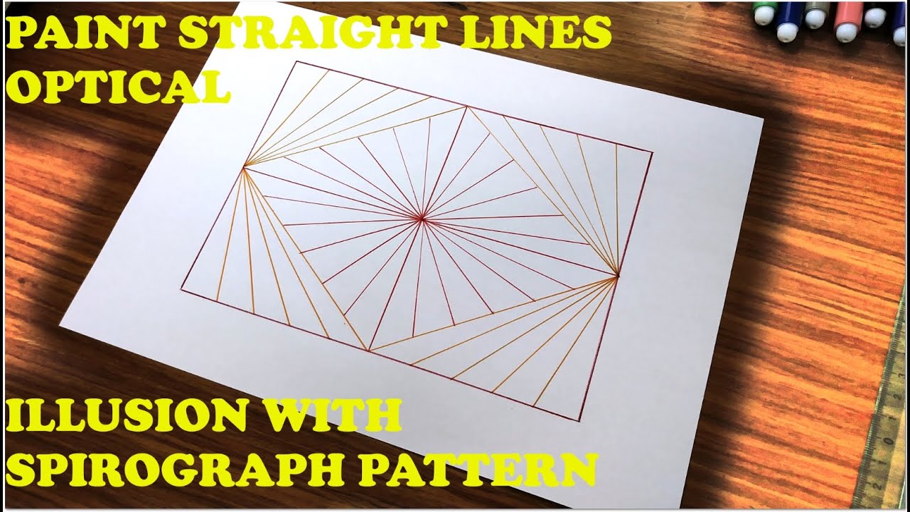PAINT STRAIGHT LINES OPTICAL ILLUSION WITH SPIROGRAPH PATTERN - YouTube