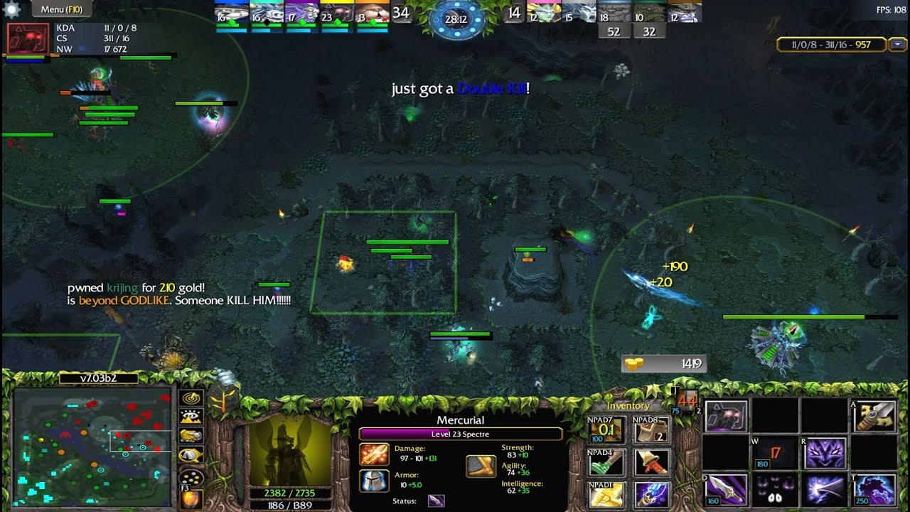 DOTA 1 Spectre Mercurial Beyond GODLIKE #14 - YouTube