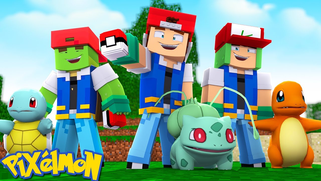 GETTING OUR VERY FIRST POKEMON TO BATTLE WITH - Minecraft POKEMON ...
