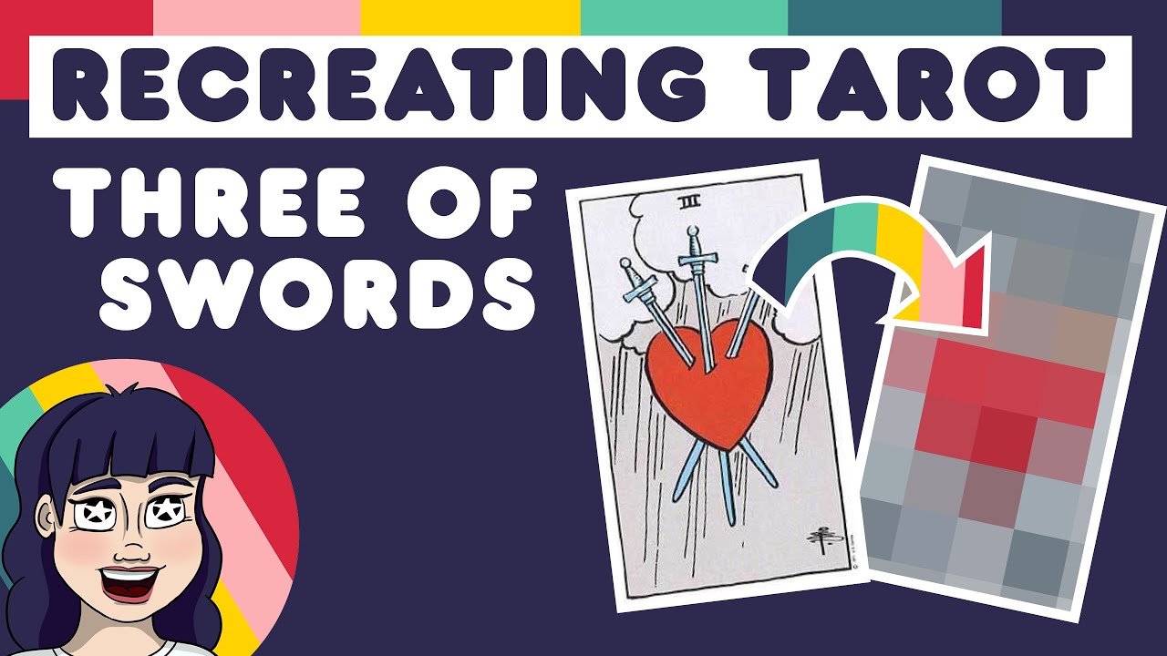 Recreating the Three of Swords - Tarot Speed Draw - YouTube
