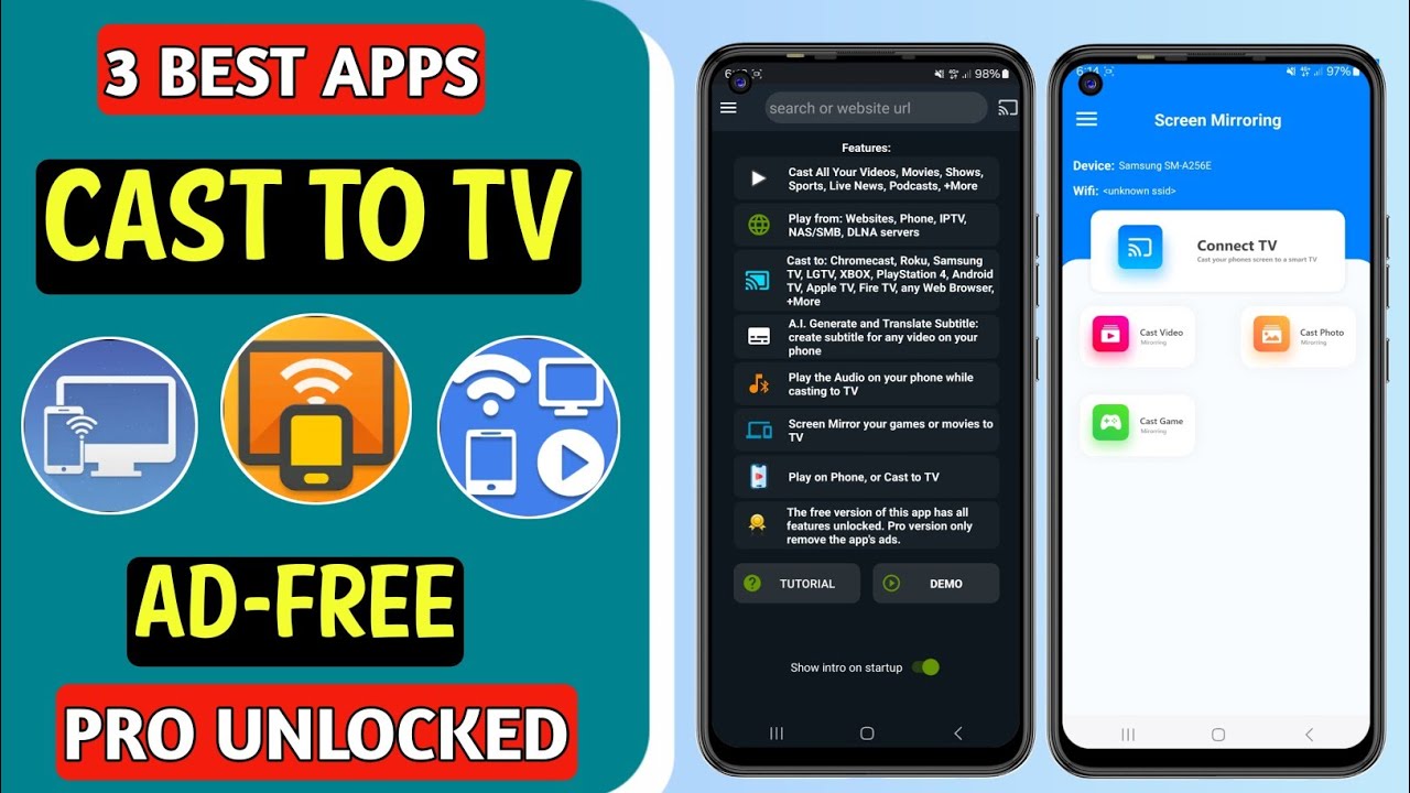 3 Best Cast to TV Apps for Android | Cast Media to TV Android - YouTube
