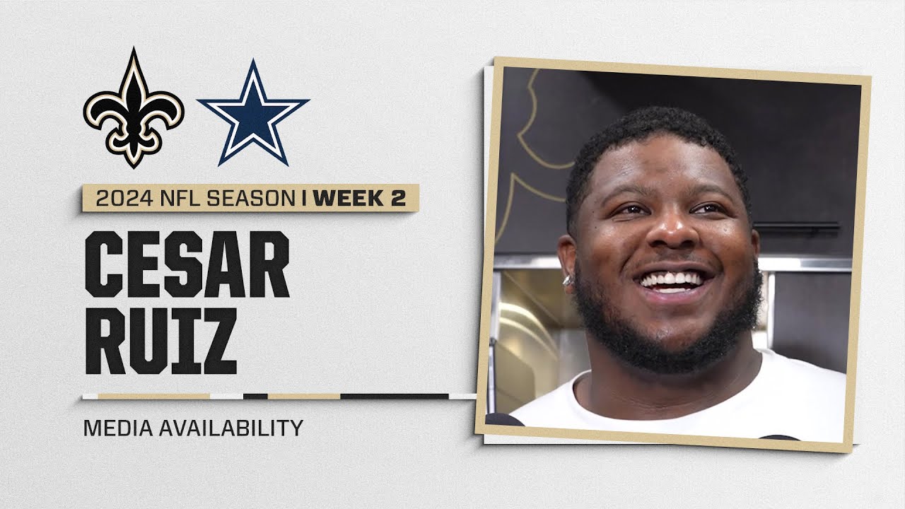 Cesar Ruiz on Cowboys defensive line, Landon Young | New Orleans Saints ...