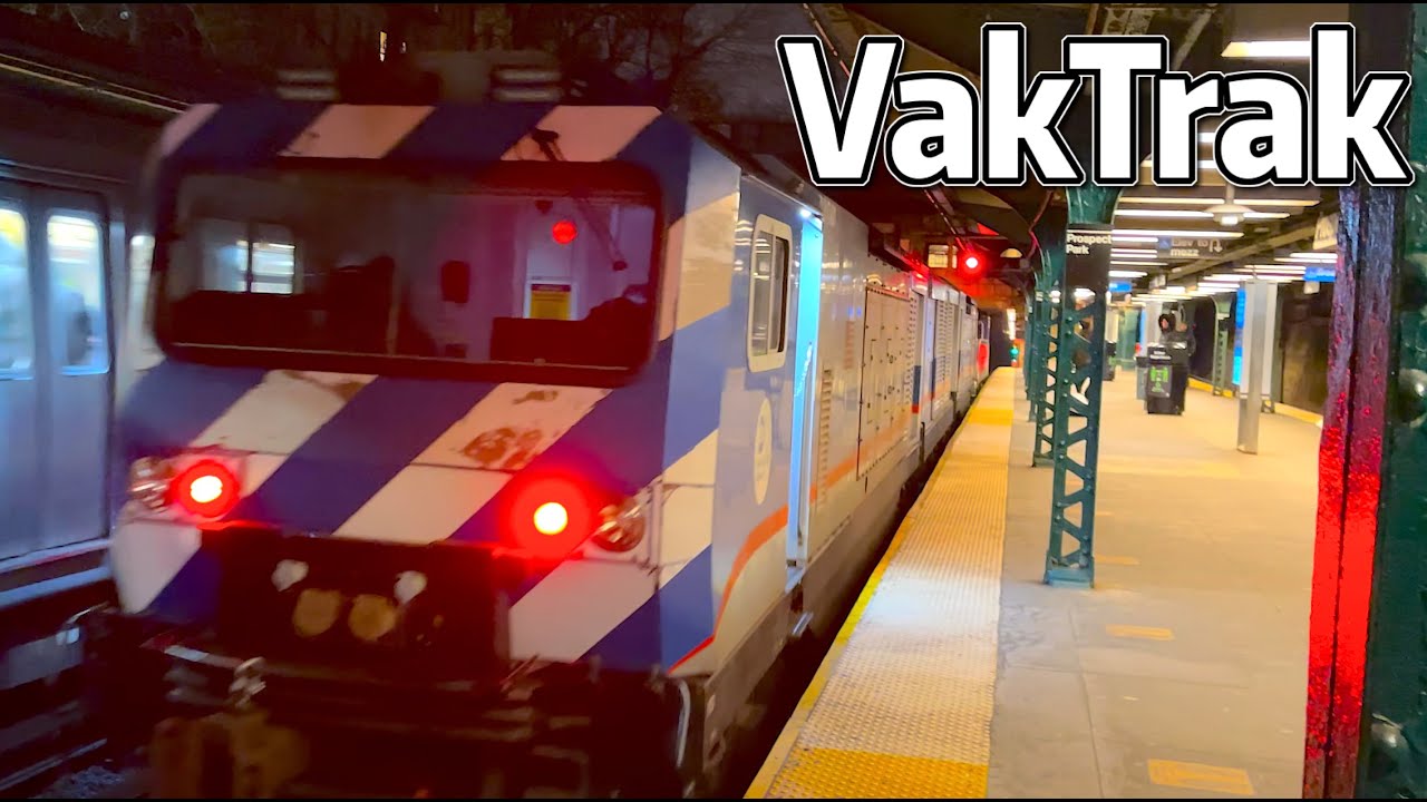 ⁴ᴷ⁶⁰ "VakTrak" Vacuum Train passing Prospect Park - YouTube