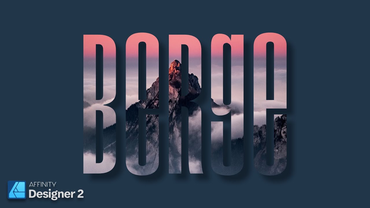 Schrift mit Bild füllen [Affinity Designer 2] - YouTube