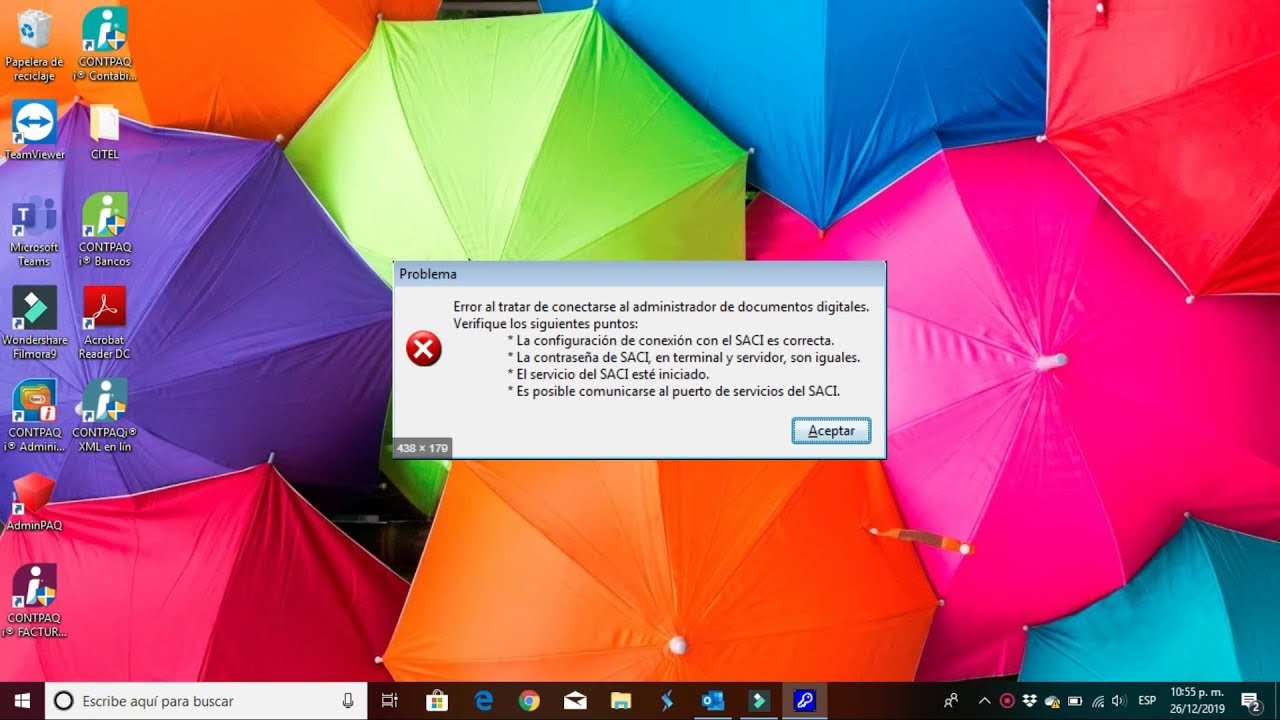 Como solucionar el ERROR en CONTPAQi "Verifique que el Servicio de SACI ...