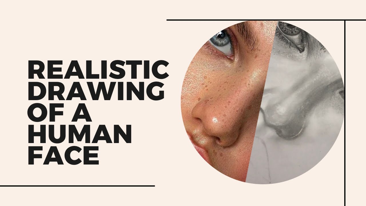 I tried drawing a realistic human face for the first time - YouTube