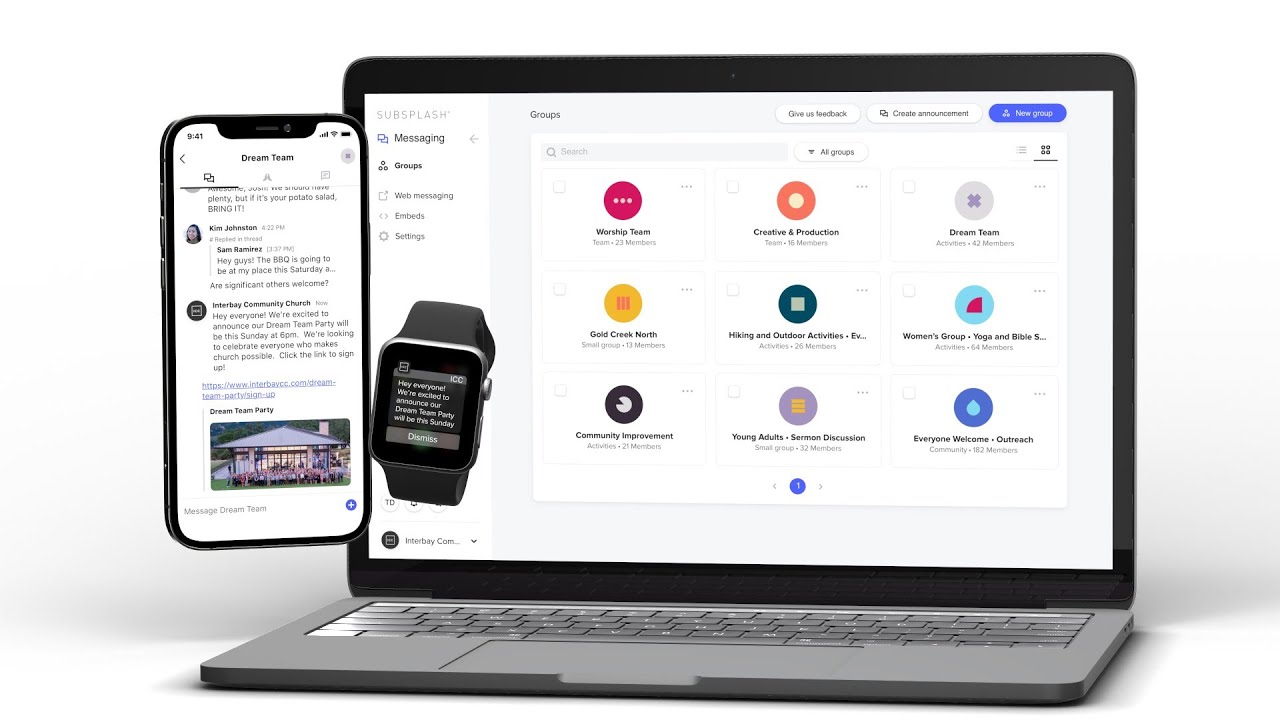 Messaging for Church Groups—Now on Subsplash! - YouTube