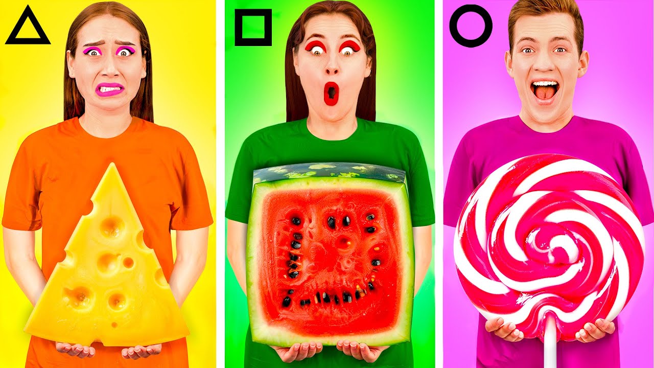 Geometric Shape Food Challenge | Edible Battle by Fun Fun Challenge ...