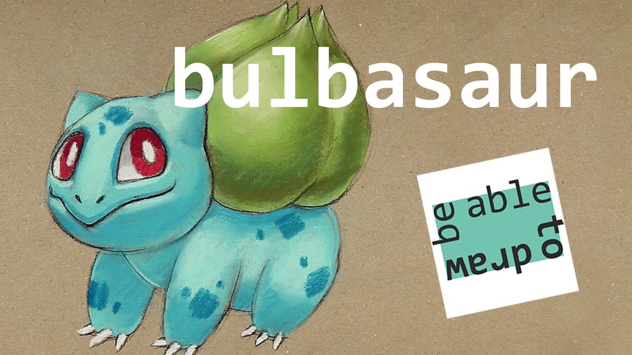 Bulbasaur Pokemon Drawing Easy Pastel for Beginners Art for Kids - YouTube