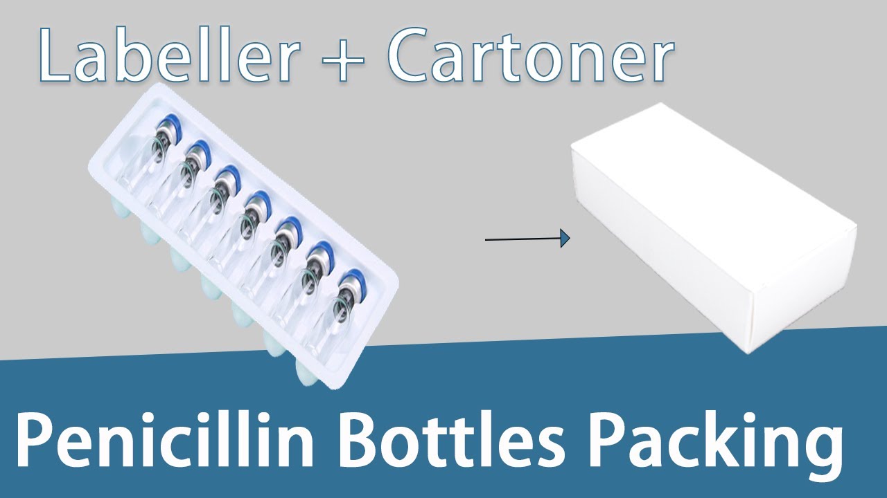 Penicillin Bottle Labeling Sticker Place into Blister Tray Cartoning ...