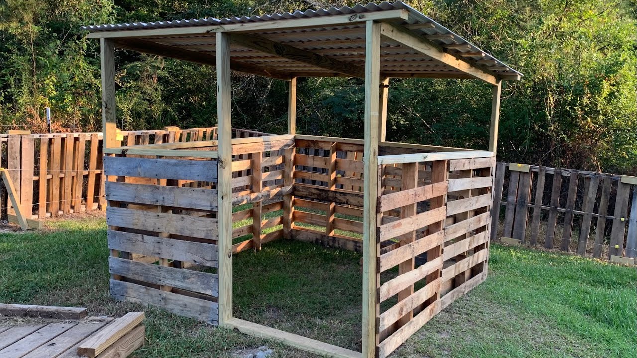 DIY Goat Shack using Pallets - YouTube