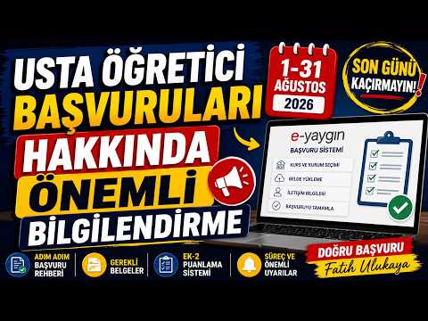 2026 usta öğretici başvuruları hakkında önemli bilgilendirme