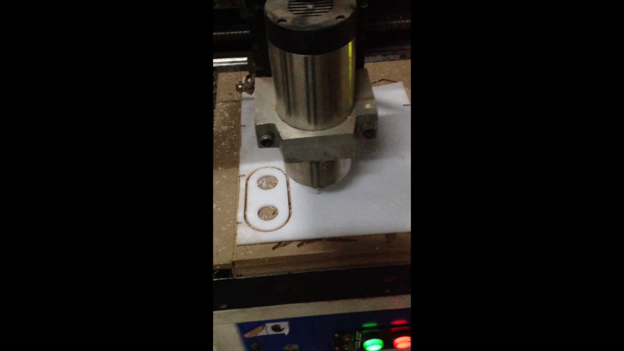 Small CNC Router cutting Acrylic - YouTube