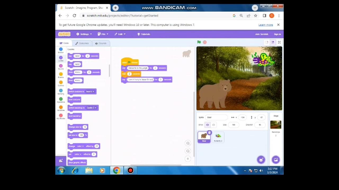 Scratch Software: Creating Scratch Story - YouTube