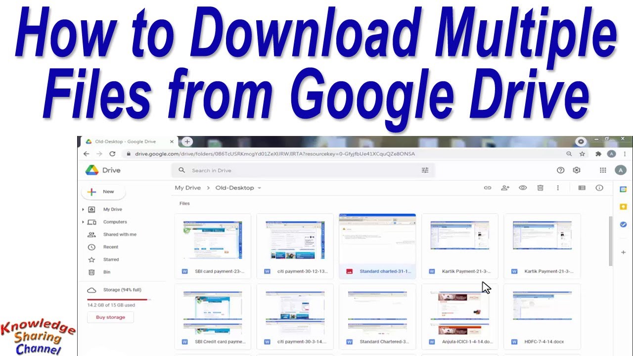 How to Download Multiple Files from Google Drive - YouTube