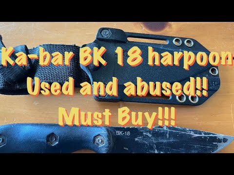 Ka-bar BK-18 tabletop review after 4 years of hard daily abuse!! - YouTube