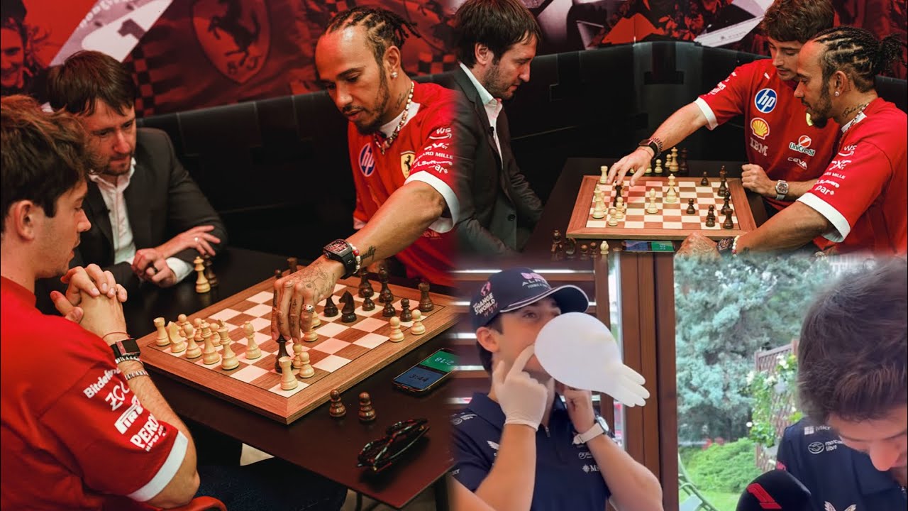 Hamilton & Leclerc playing chess against a grandmaster | F1 Drivers ...
