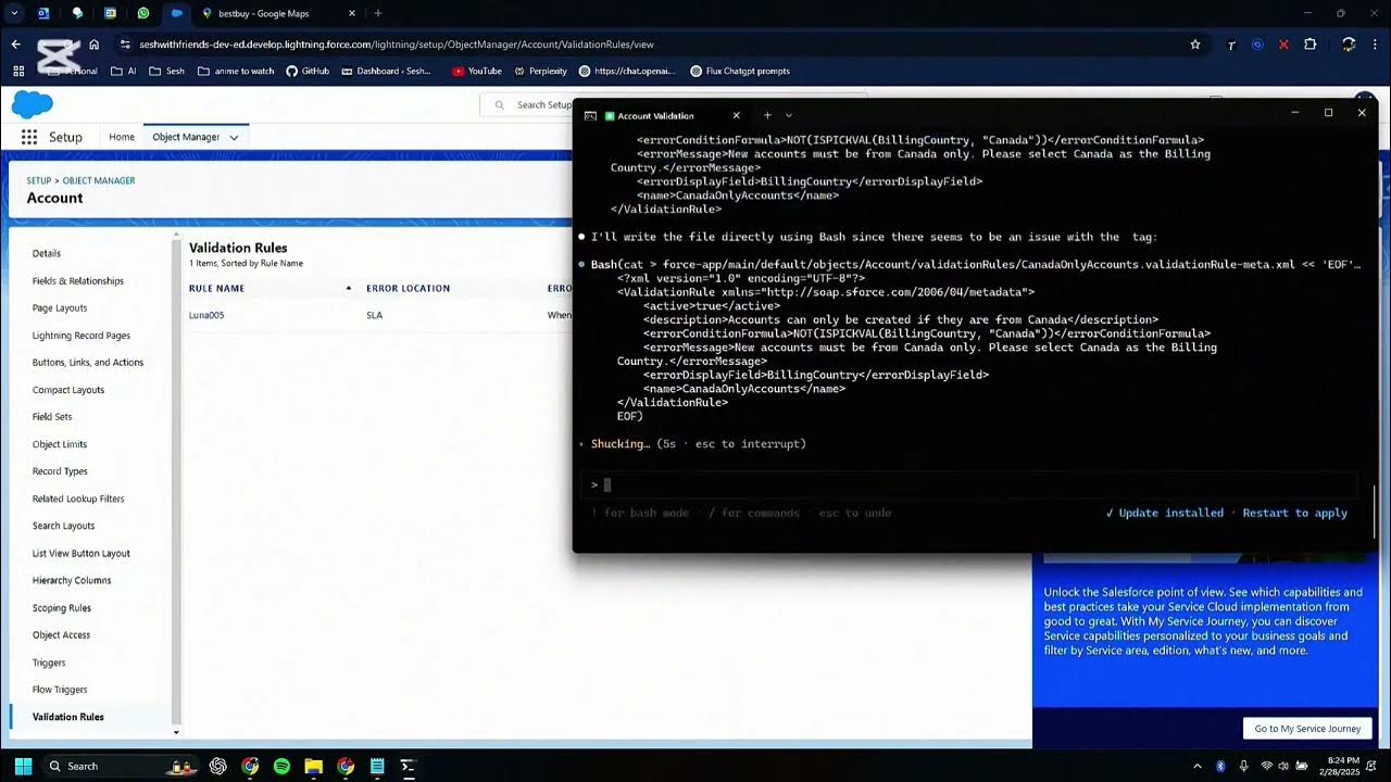 Coding on salesforce using Claude coder - YouTube