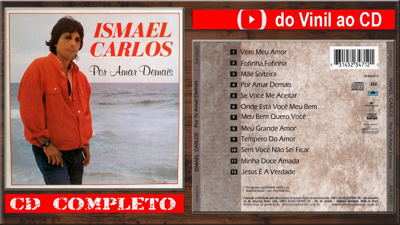 ISMAEL CARLOS-1987. Por Amar Demais (CD Completo) - YouTube
