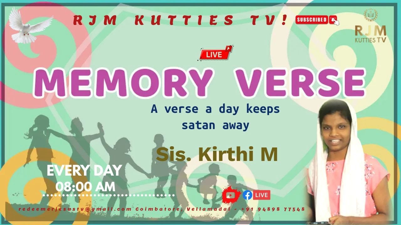 RJM KUTTIES TV - EVERY DAY - MEMORY VERSE - YouTube