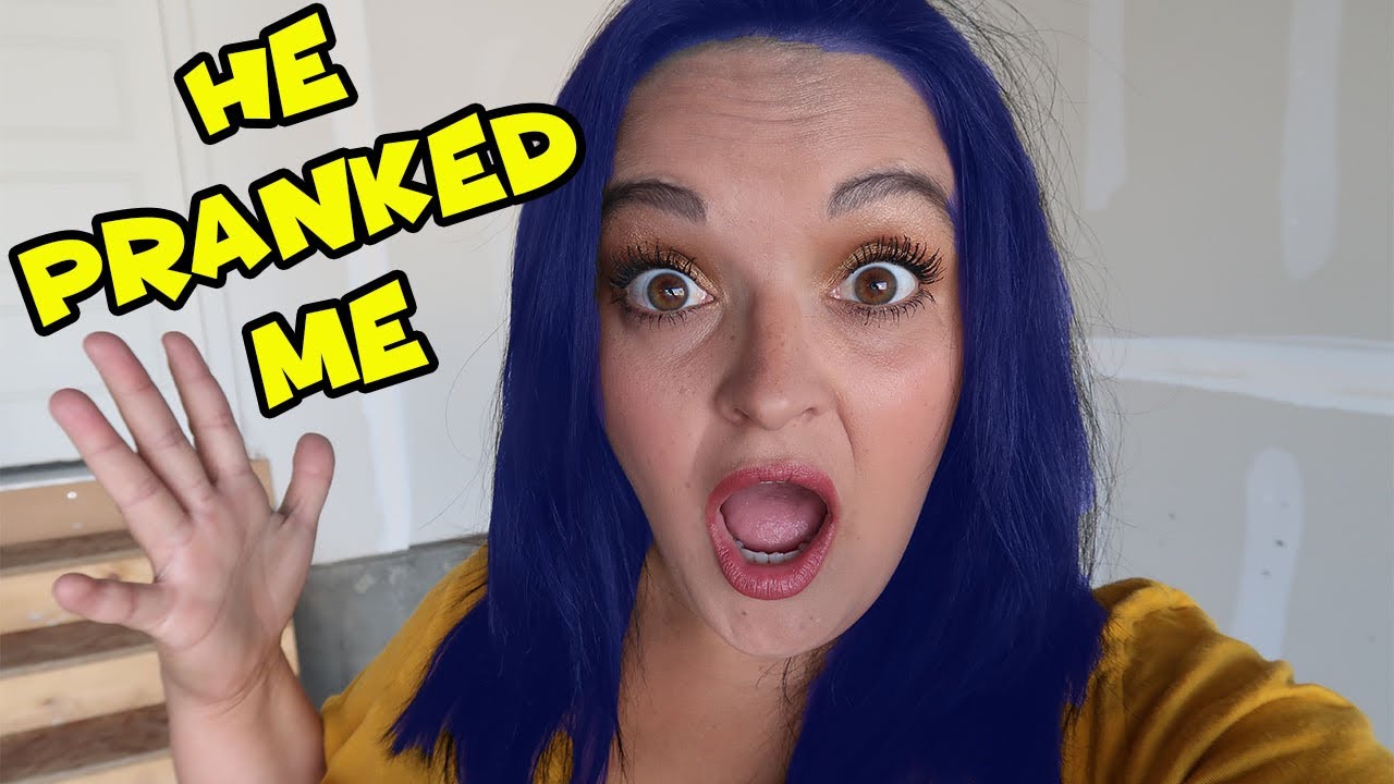 MY HAIR IS BLUE! He pranked me - YouTube