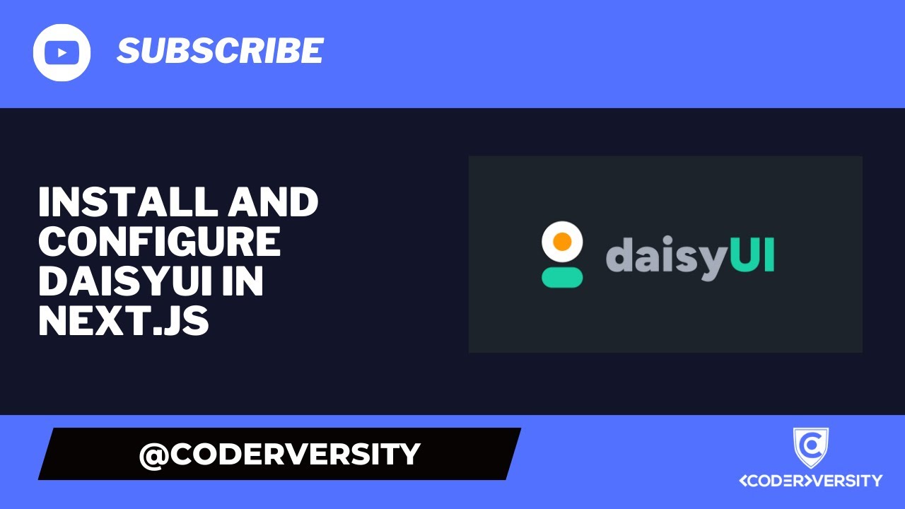 Install And Configure Daisyui In Nextjs Step By Step Youtube
