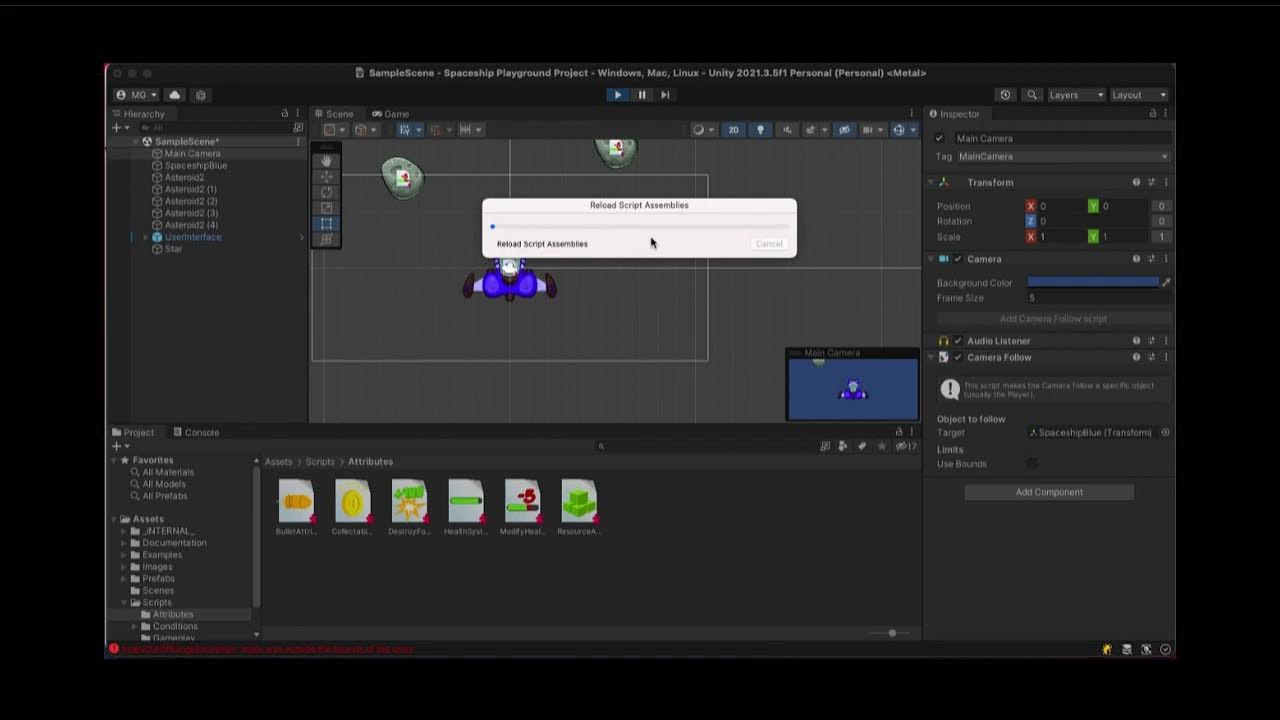 Unity Playground Camera Follow Game Character - YouTube