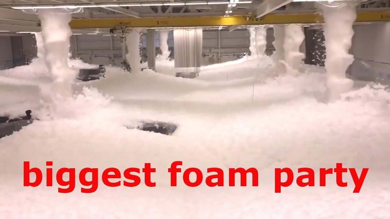BIGGEST FOAM PARTY Fire sprinkler test with foam - YouTube