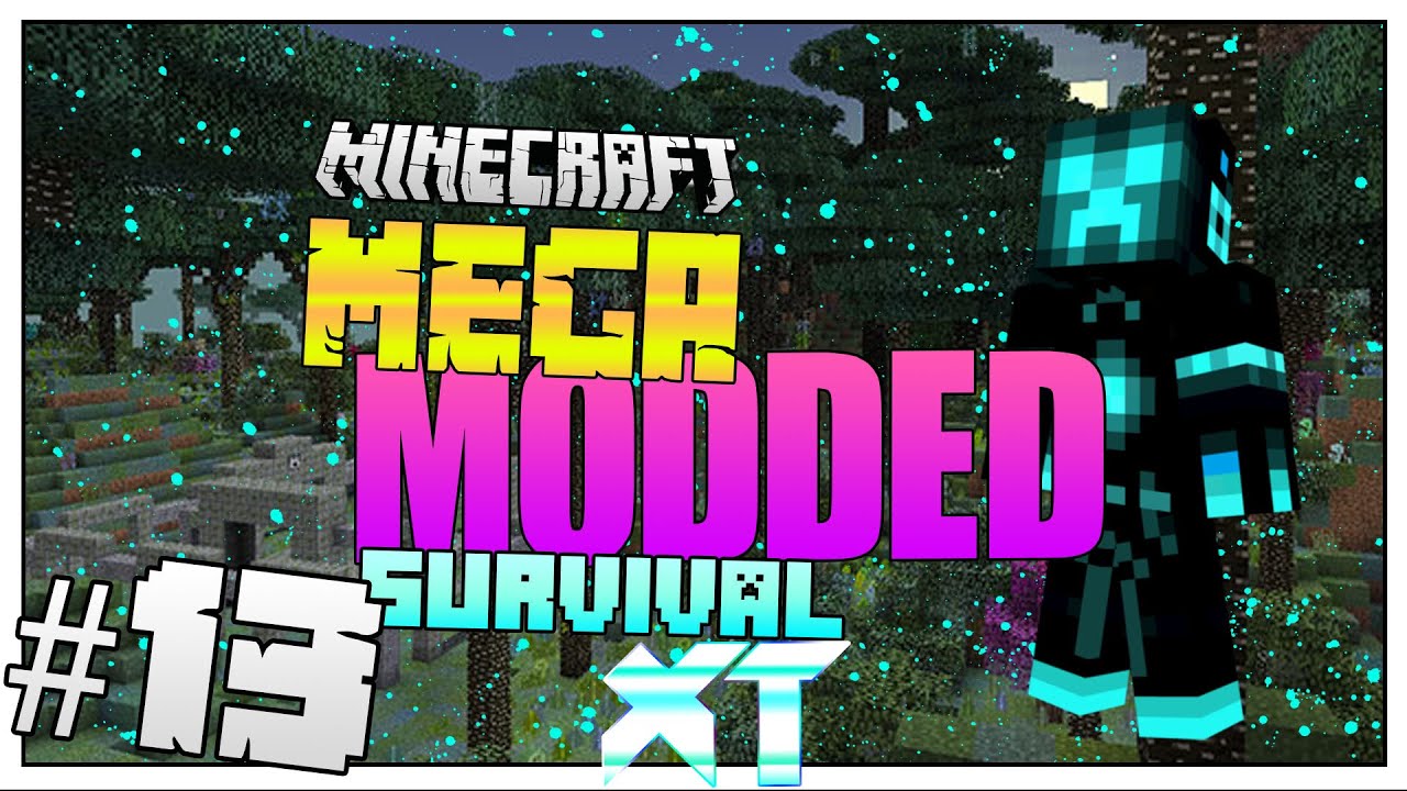 Minecraft Mega Modded Survival #13 Giant leap into Twilight Forrest ...