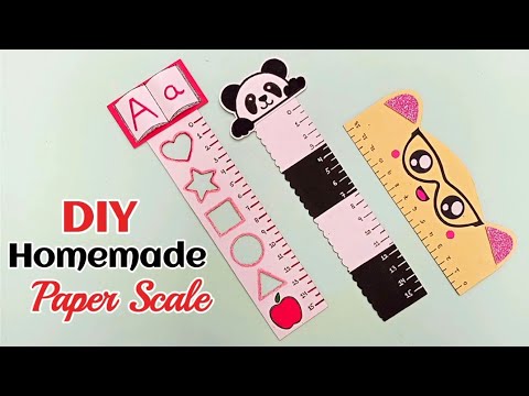 How to make Paper Scale at Home | Back to School Craft | Easy Panda ...