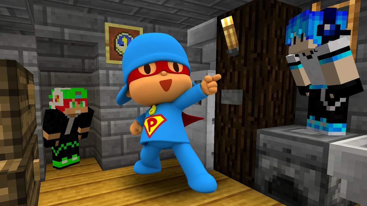 CONHECEMOS O SUPER POCOYO NO MINECRAFT - YouTube