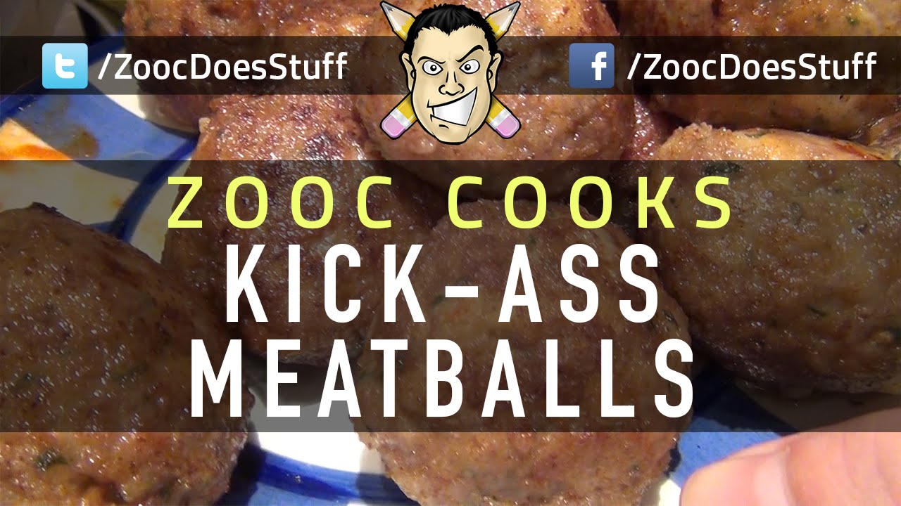 ♦ Zooc Cooks - Kick-Ass Meatballs & Tomato Sauce - YouTube