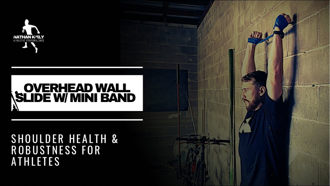 Overhead wall slide with mini band - YouTube
