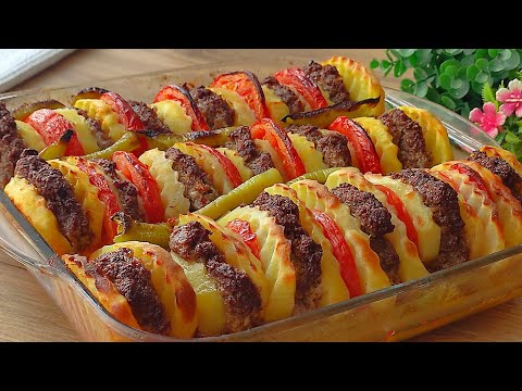 10 DAKİKADA HAZIR ✋ FIRINDA KÖFTE PATATES 🤤 İZMİR KÖFTESİ TARİFİ NASIL YAPILIR ‼️